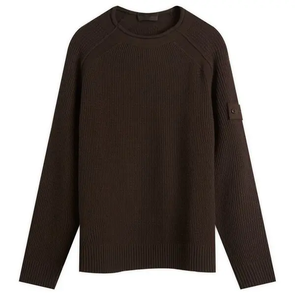 Stone Island Ghost Geelong Waffle Jumper - Dark Brown