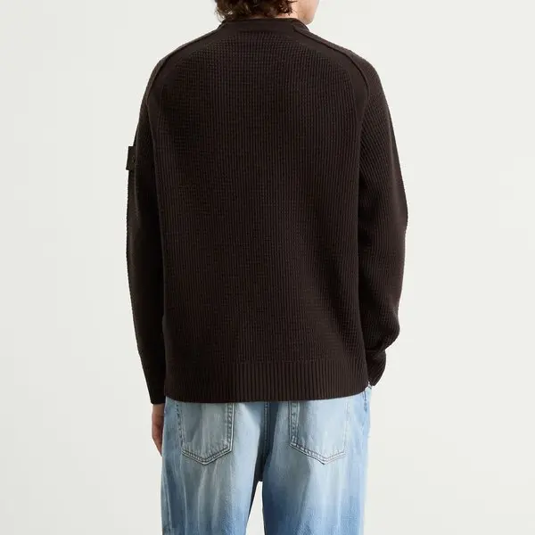 Stone Island Ghost Geelong Waffle Jumper - Dark Brown