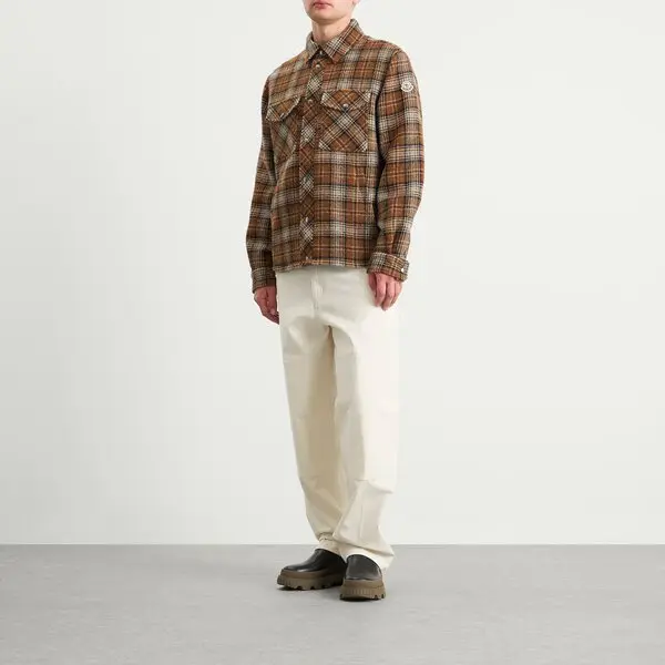 Moncler Stud Button Check Overshirt