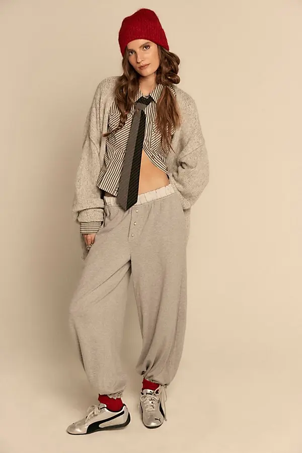 Free People Intimately Lounge Pants - Heather Grey