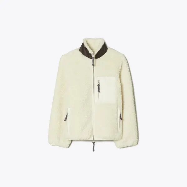 Tory Burch Colorblock Fleece Jacket