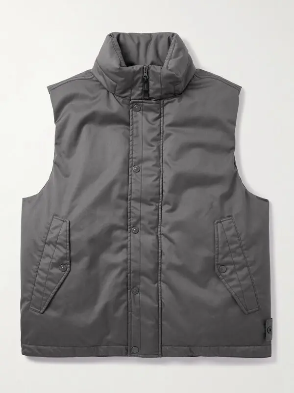 Stone Island Ghost Coated Virgin Wool-twill Down Gilet