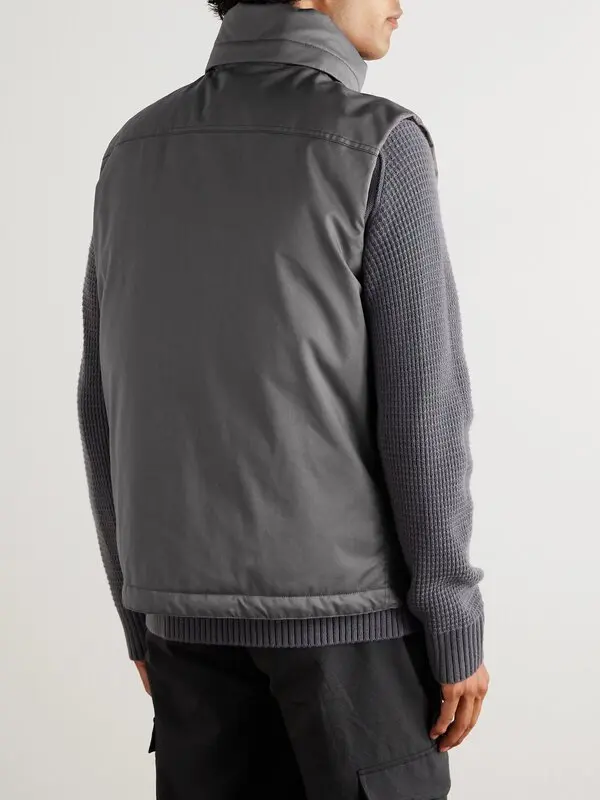 Stone Island Ghost Coated Virgin Wool-twill Down Gilet