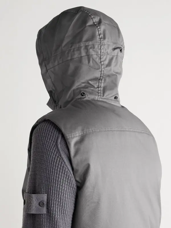 Stone Island Ghost Coated Virgin Wool-twill Down Gilet