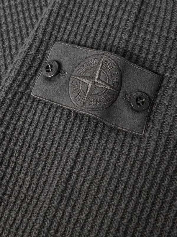 Stone Island Ghost Waffle-knit Virgin Wool Sweater