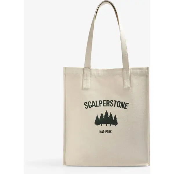 SCALPERS Printed Tote Bag - Off White