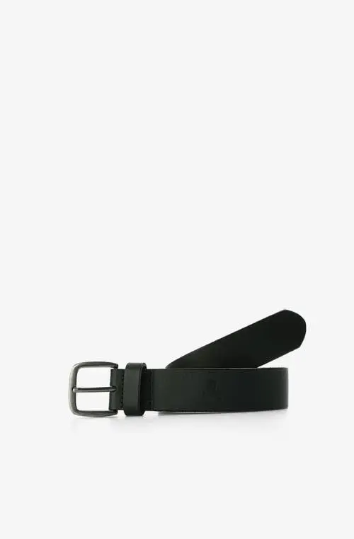 SCALPERS Skull Engraved Leather Belt - Duck