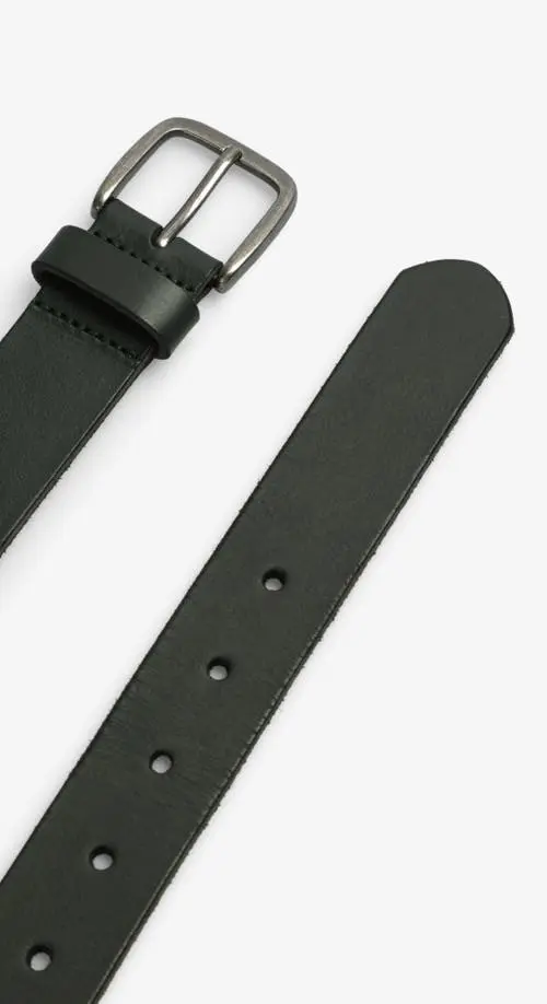 SCALPERS Skull Engraved Leather Belt - Duck