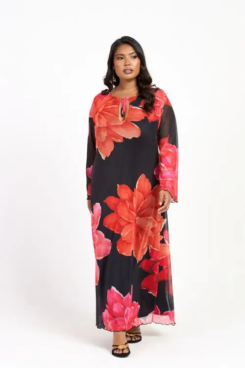 FASHION-SZN CURVE Floral Maxi Dress