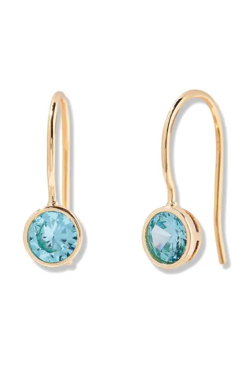 BROOK & YORK Mia Birthstone Drop Earrings - Gold December
