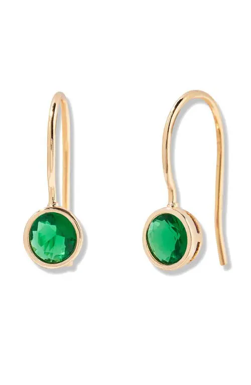 BROOK & YORK Mia Birthstone Drop Earrings - Gold May