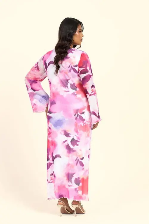 FASHION-SZN CURVE Floral Twist Front Midi Dress
