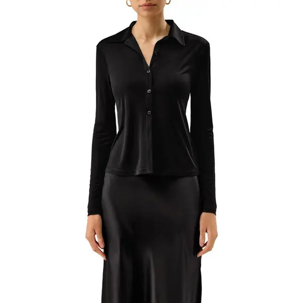 Lilysilk Silk Jersey Slim Shirt