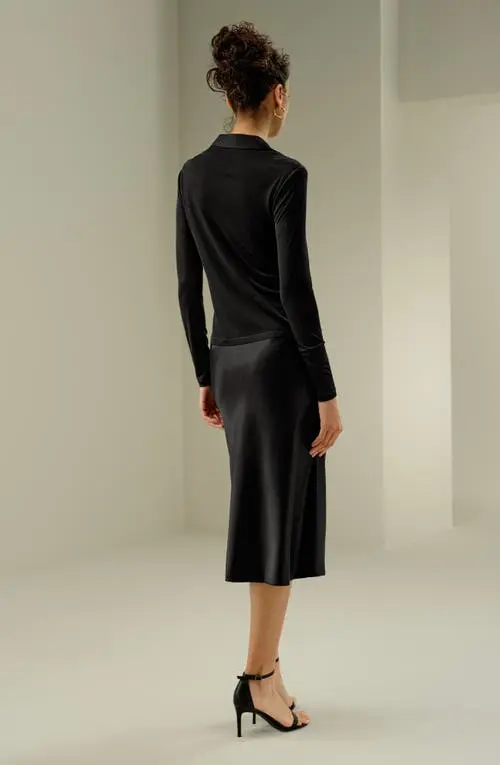 Lilysilk Silk Jersey Slim Shirt