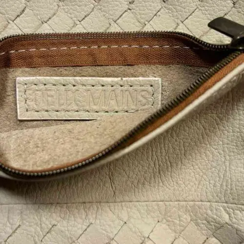 DEUX MAINS Large Pouch, Key Chain & Slim Id Bundle - Bone