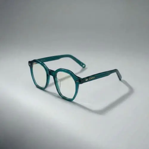 NCMPRBL Geometric Eyeglasses - Deep Evergreen Teal