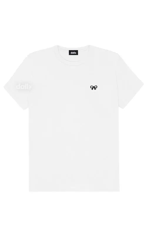 DALIX Bow Jersey Tee - White