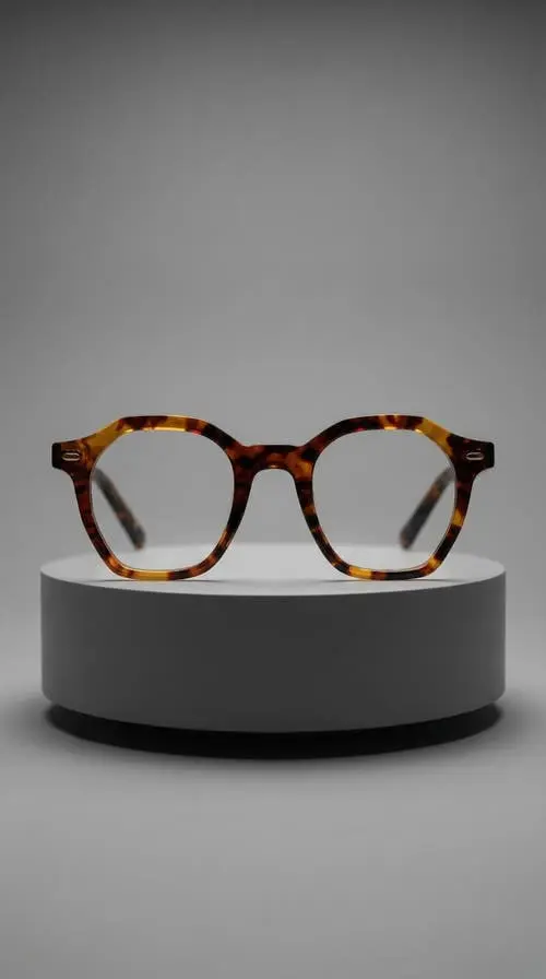 NCMPRBL Geometric Tortoiseshell Eyeglasses - Brown Tortoise