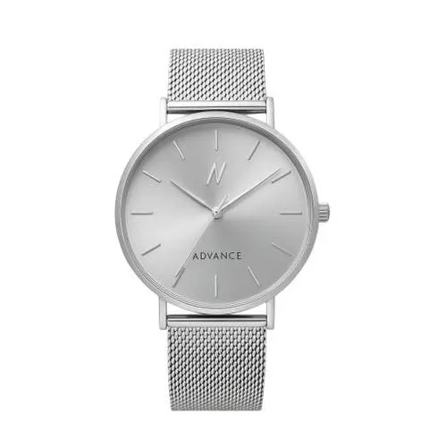 NCMPRBL Advance Mesh Bracelet Quartz Watch - Hushed Silver