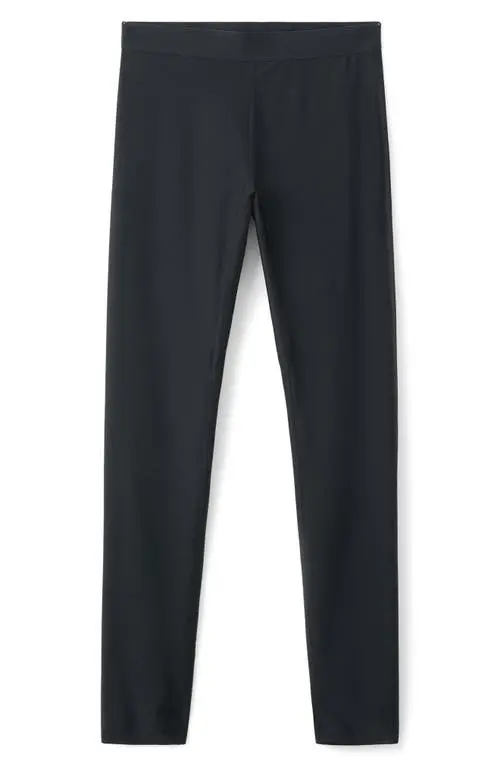 Mango Selection Zip Hem Leggings - Black
