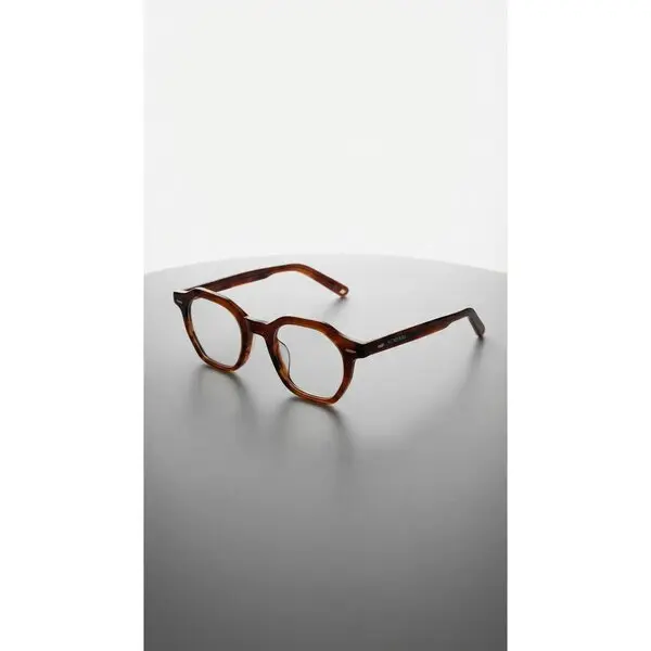 NCMPRBL Oakwood Geometric Eyeglasses - Orange Sandalwood