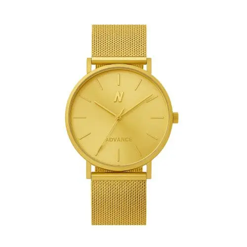 NCMPRBL Advance No Limit 36mm Mesh Strap Watch - Champagne Gold