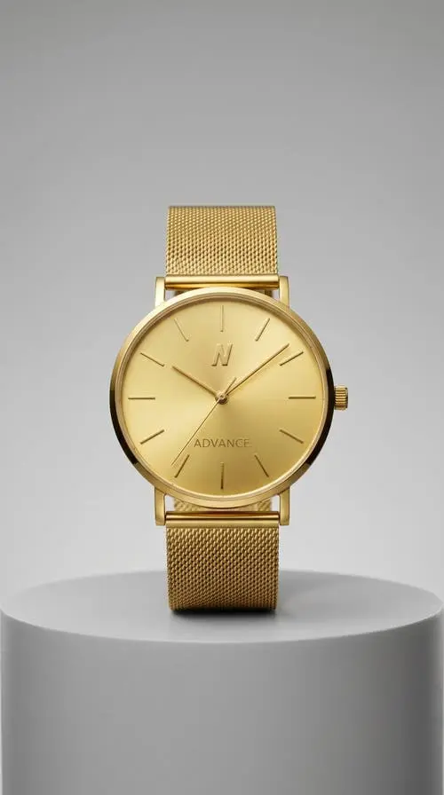 NCMPRBL Advance Mesh Strap Watch - Champagne Gold