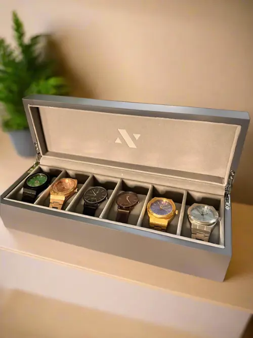 NCMPRBL Six Slot Watch Display Case