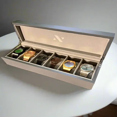 NCMPRBL Six Slot Watch Display Case