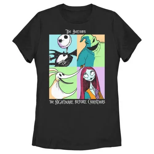 THE NIGHTMARE BEFORE CHRISTMAS Group Character Portraits Graphic T-shirt