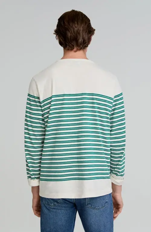 SCALPERS Camp Stripes Ls Tee - Green