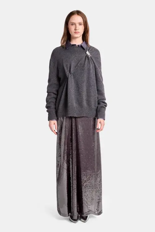 KATE BARTON Talia Midi Dress With Detachable Brooches