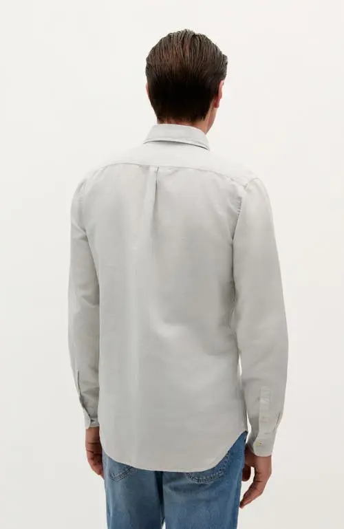 SCALPERS Vintage Linen Se Shirt - Light Grey