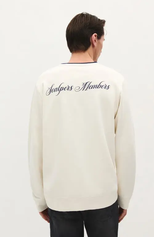 SCALPERS Members Relaxed Fit Cotton Sweatshirt