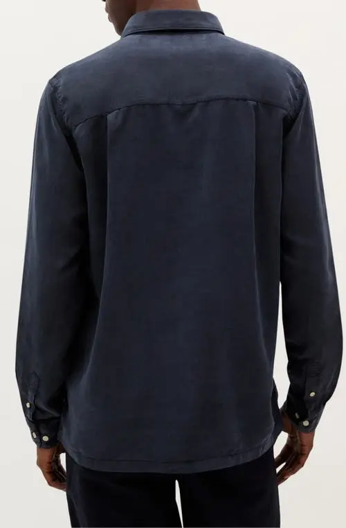SCALPERS Icon Delta Tencel Shirt - Navy