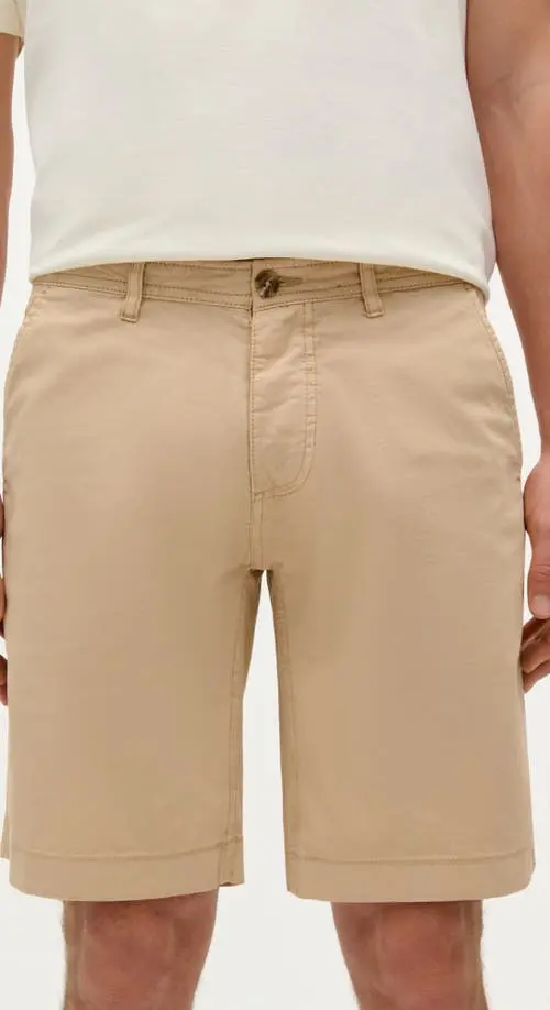 SCALPERS Cotton Bermuda Shorts - Sand