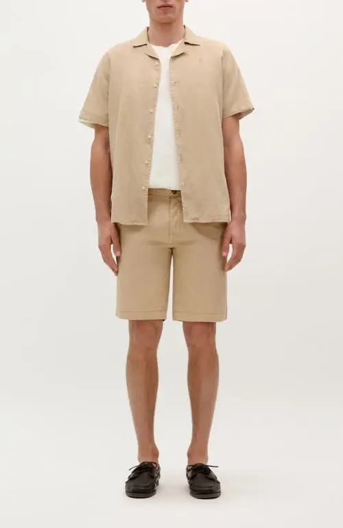 SCALPERS Cotton Bermuda Shorts - Sand