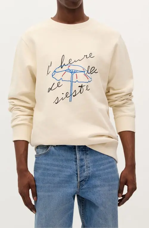 SCALPERS Siesta Cotton Sweatshirt - Cream