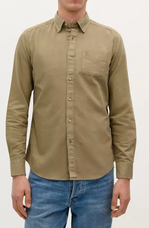 SCALPERS Beach Oxford Bd Shirt - Khaki
