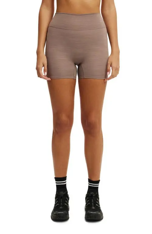 Cotton:on Active Ultra Soft Invisible Scrunch Shortie Shorts - Mocha Marle