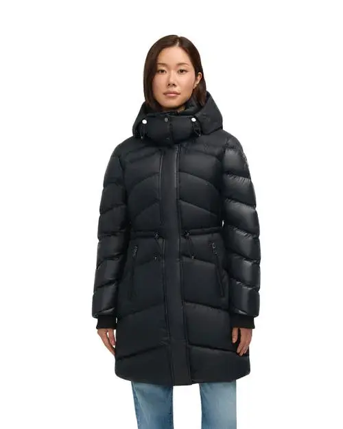 Pajar Mid-length Quilted Puffer With Removable Hood - Black