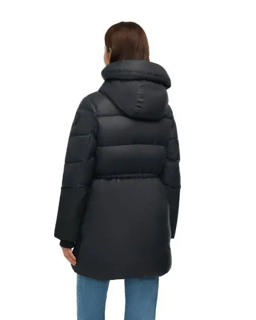 Pajar Heirani Mid-length Quilted Puffer Parka With Oversized Hood - Black