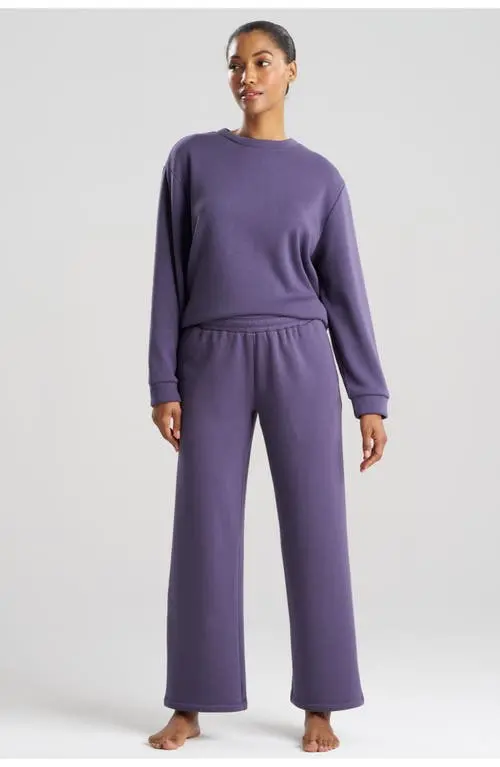 Natori Nova Brushed Knit Straight Leg Pant - Twilight Blue