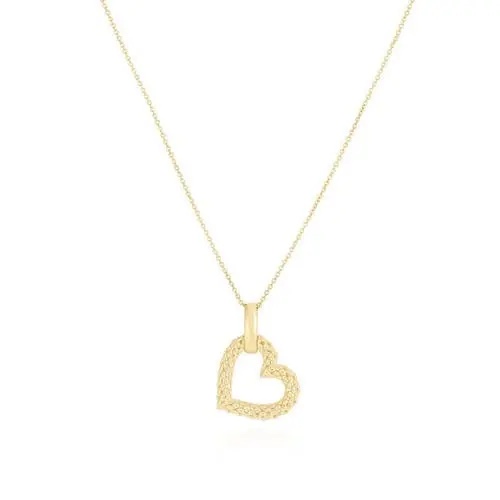THE LOVERY FINE JEWELRY 14k Woven Heart Necklace - Yellow Gold