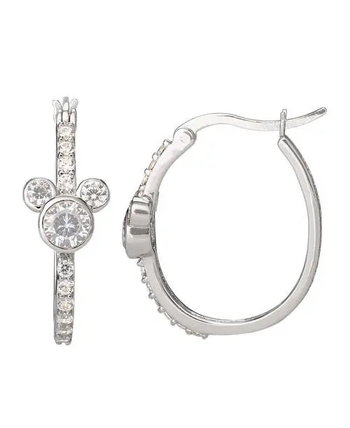 Disney Mickey Mouse Sterling Hoop Earrings