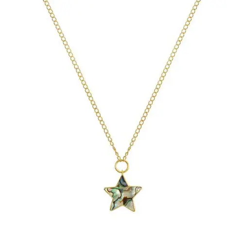 FREYA ROSE Necklace With Paua Star - Green