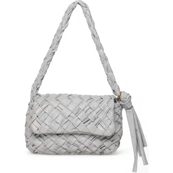 Walter Baker Halston Woven Flap Shoulder Bag - Elephant Grey