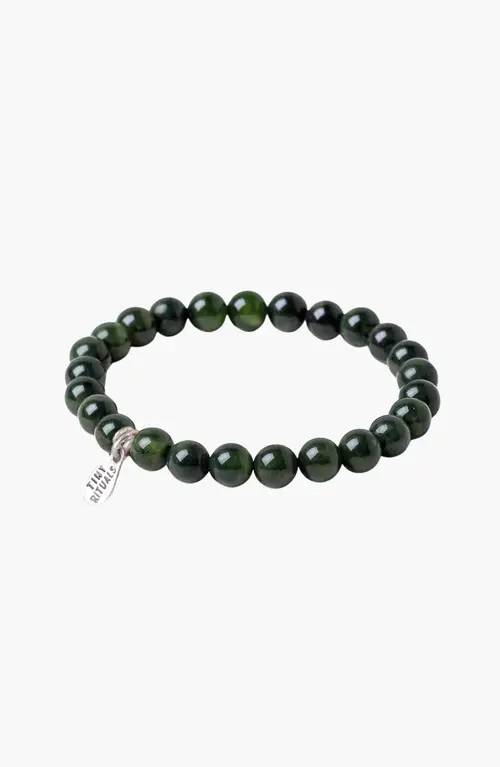TINY RITUALS Nephrite Jade Energy Bracelet - Black/green