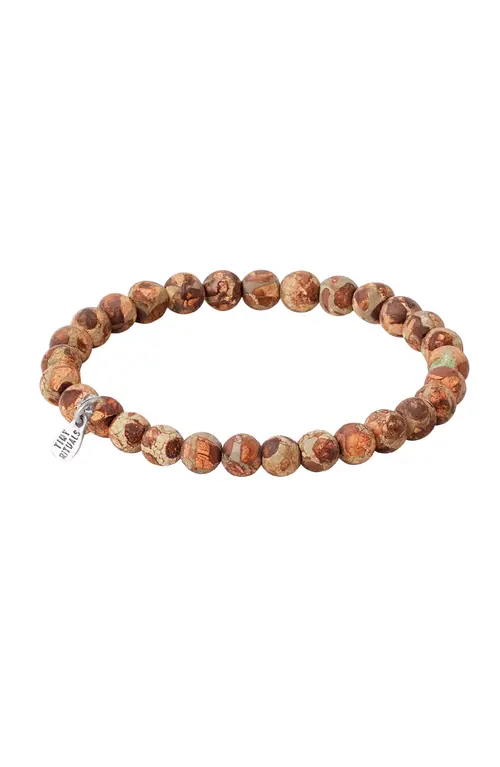 TINY RITUALS Tibetan Honeycomb Agate Energy Bracelet - Honeycomb Brown