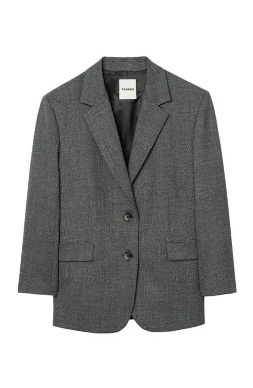 Sandro Tailored Jacket - Light Grey